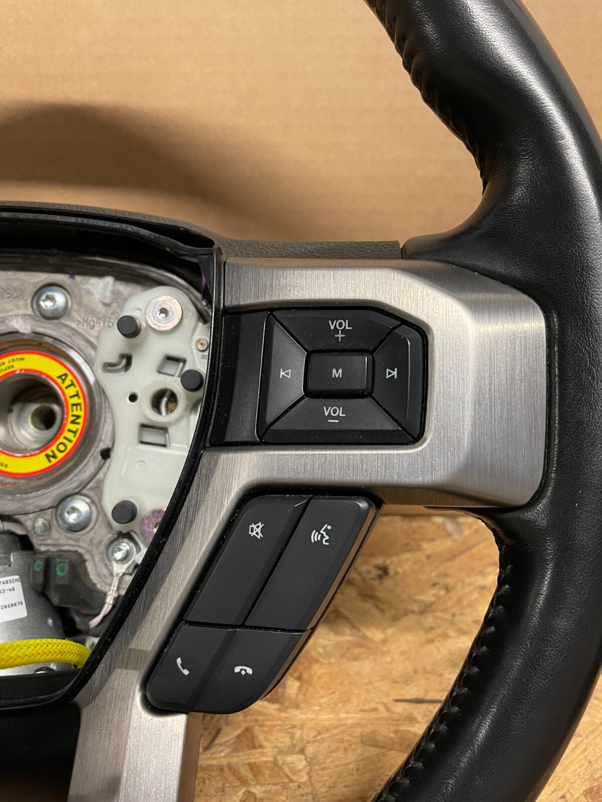 2017-2019 FORD F250 F350 F450 LEATHER STEERING WHEEL *ADAPTIVE STEERING ...