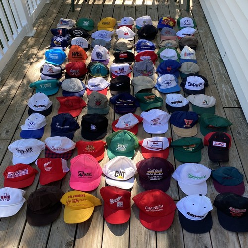 Vintage Lot of 70 + Mesh Snapback Patch Trucker Hats Advertising Foam ...
