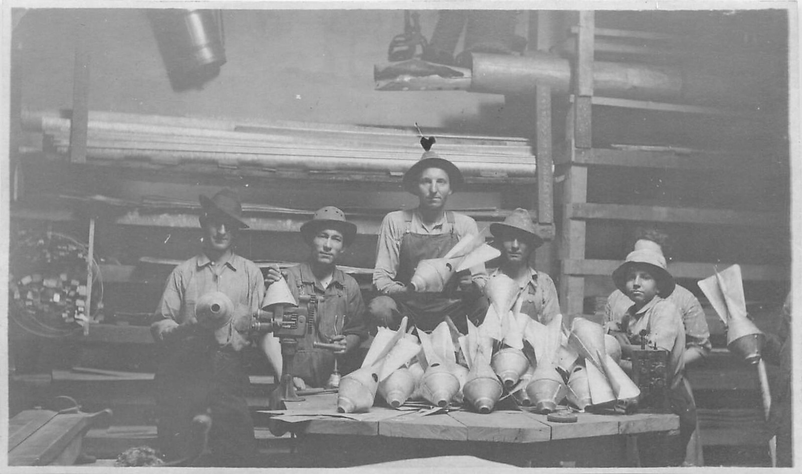 Snapshot Photo of WW1? Aerial Bomb Mfg Plant. Bombs Not A Postcard ...