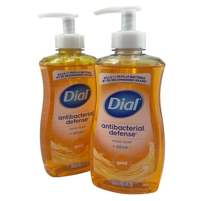 Lot Of 2 Dial Complete Antibacterial Defense Liquid Hand Soap + Aloe ...
