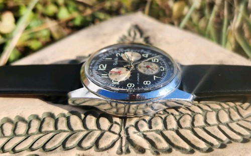 Vtg Rivalle Sport Chronograph Men's 36mm Watch 17J EB 8420-74 ...