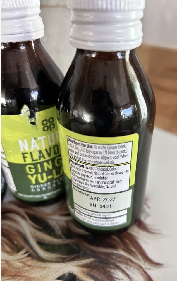 4x Co-op Ginger Wine Yu-Lade Flavouring 100ml – 2025 stock (BBE 04/2027 ...