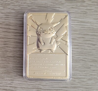 Pokemon Pikachu 23k Gold Plated Trading Card 1999 Nintendo #25 with ...
