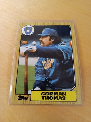 1987 Topps #495 GORMAN THOMAS Milwaukee Brewers Baseball Card, DH, Star ...