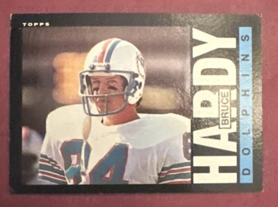 1985 Topps Bruce Hardy #312 Miami Dolphins Football | eBay