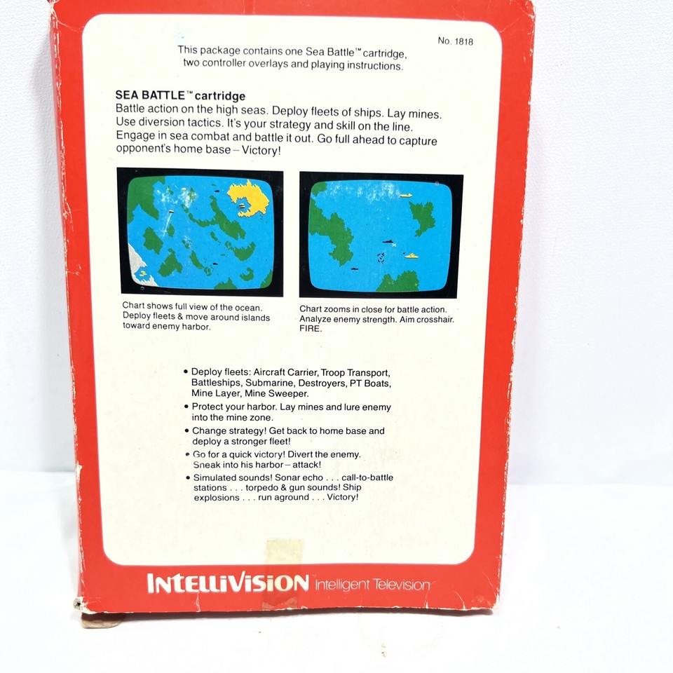 Intellivision: Sea Battle #1818 (Intellivision, 1980) COMPLETE IN BOX ...
