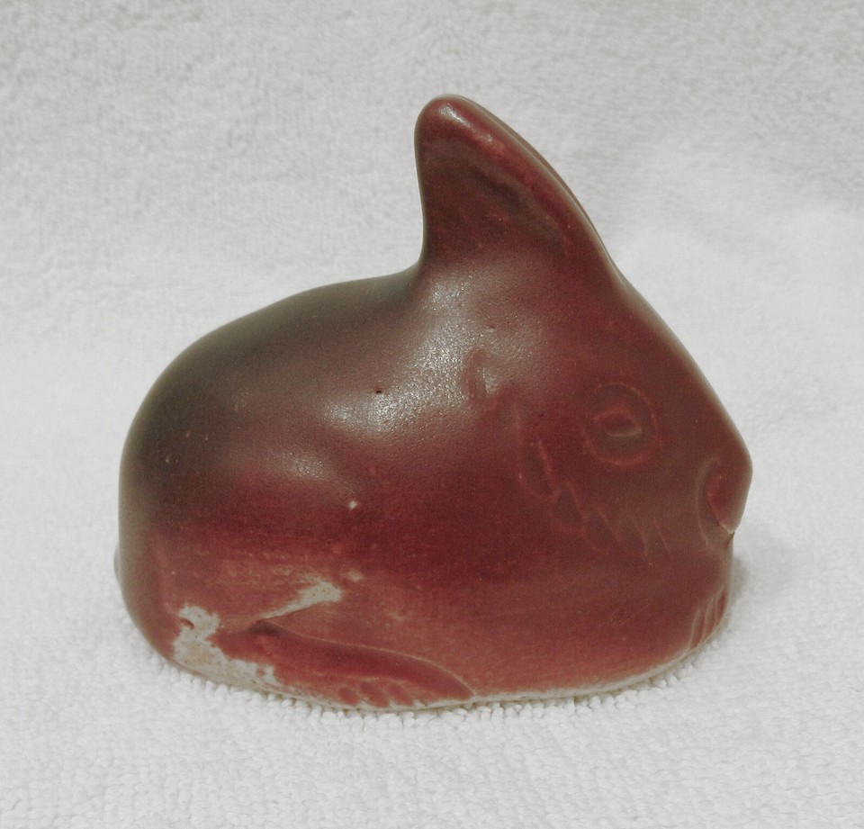 1930's Van Briggle Art Pottery Solid Bunny Rabbit Figure Paperweight | eBay