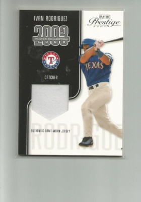 2003 PLAYOFF PRESTIGE PLAYER COLLECTION #79 IVAN RODRIGUEZ JERSEY 032/ ...