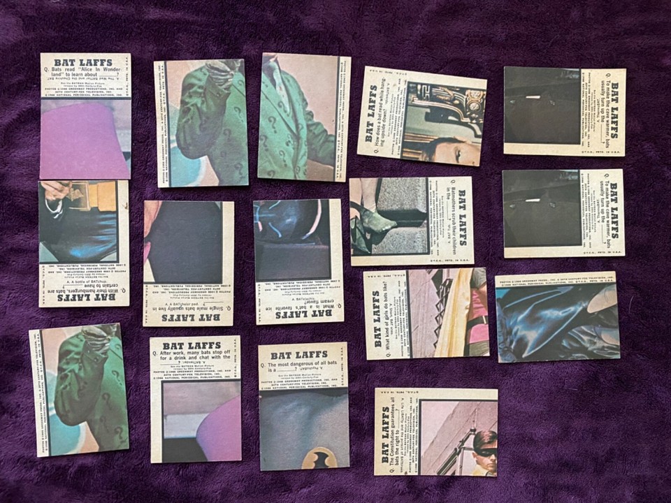 1966 Topps Batman Movie Bat Laffs Lot of 16 vintage trading cards | eBay