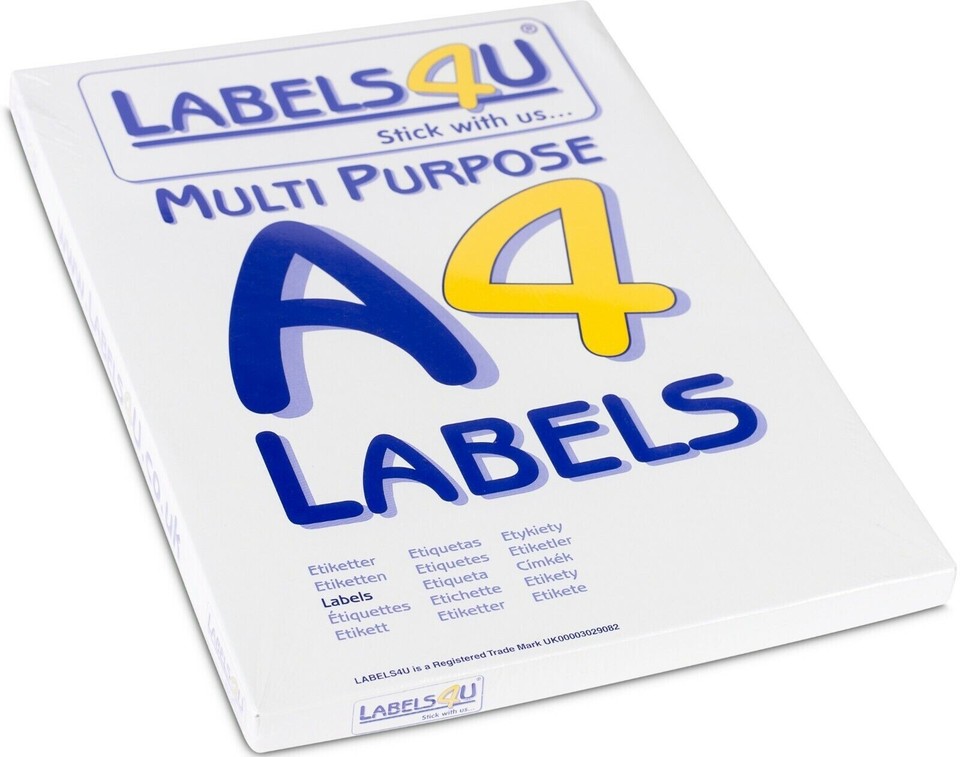 50 Sheets of A4 Labels 4 Labels Per Sheet Size 99.1x139mm LABELS4U® | eBay