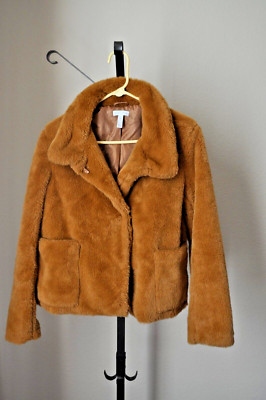 Women's Leith brown Faux fur jacket, Size Small | eBay
