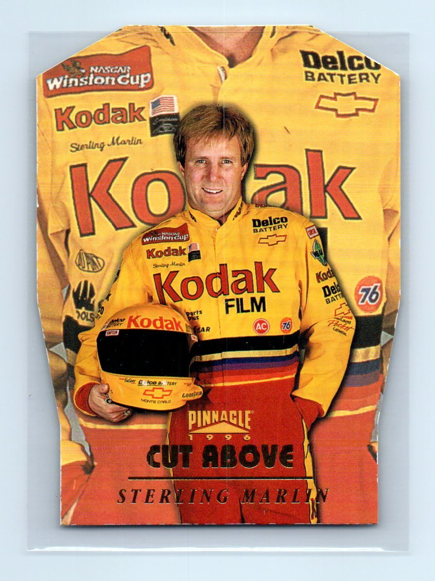 Sterling Marlin 1996 Pinnacle Cut Above Gold Foil Stamped Die Cut ...