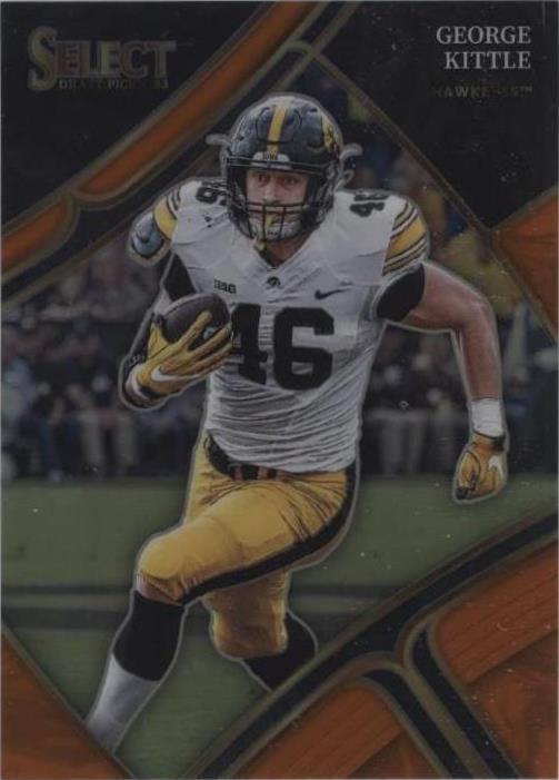 2023 Panini Select Draft Picks - Field Level George Kittle #173 Orange ...