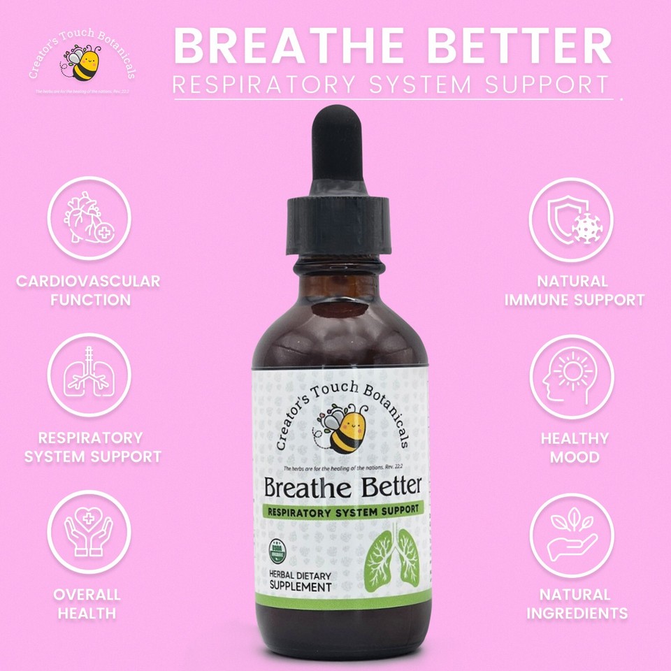 Breathe Better Extract– 2 oz | Natural Lung & Respiratory Support | Alc ...