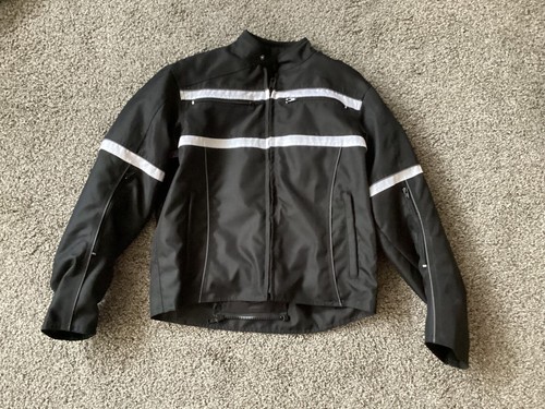 BILT Motorcycle Riding Jacket Womens M Black Armor Padded Full Zip BLT ...