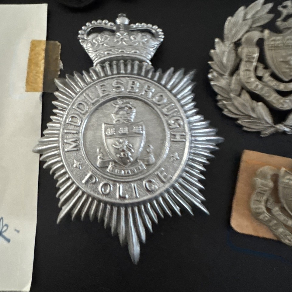 Rare Middlesbrough Police Badge/Button Collection Plus Compliments Slip ...