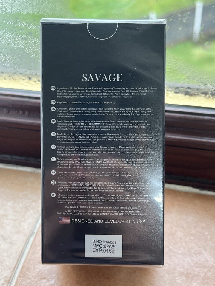 Savage Men's Perfume Spray 100 Mls Sexy Perfume Brand New Sealed Long ...