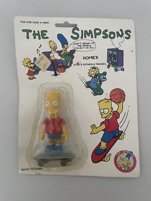 The Simpsons 1990 Bootleg Bart Simpson Figure Mattel Rare New | eBay