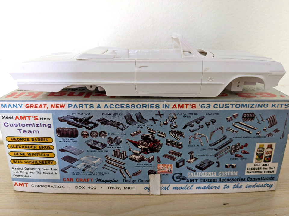 **RARE! *ORIGINAL VINTAGE AMT 1963 CHEVY IMPALA CONV KIT **COMPLETE ...