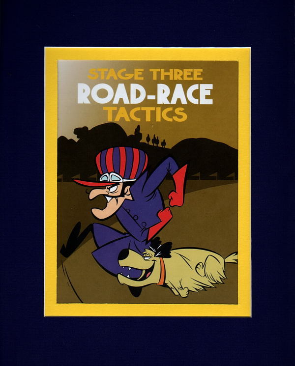 WACKY RACES ROAD-RACE TACTICS PRINT PROFESSIONALLY MATTED HB Dastardly ...