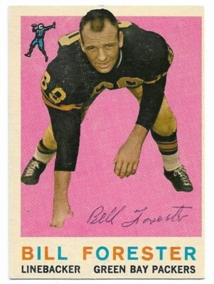 BILL FORESTER 1959 Topps Signed Autographed card #39 Green Bay Packers ...