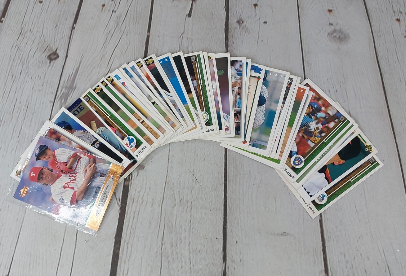 42 Baseball Card Lot Upper Deck 89-94 Darren Daulton, Rod Nichols,Randy ...