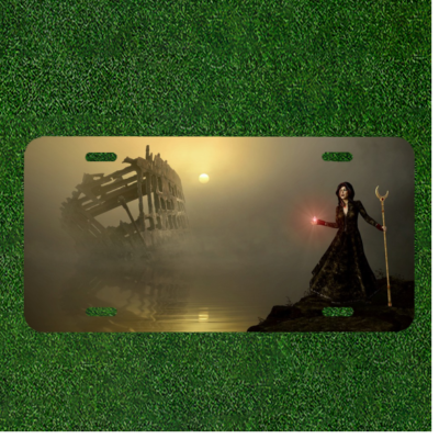 Custom Personalized License Plate Auto Tag With Witch Doing Magical ...