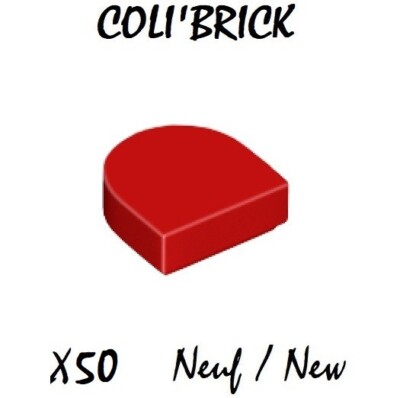 Lego 24246 - 50x Tile, modified 1x1 half circle - Rouge Red - 35399 ...