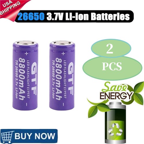 2-6X 26650 3.7V Rechargeable Li-ion Battery Lot / 2 Slot Charger NEW | eBay