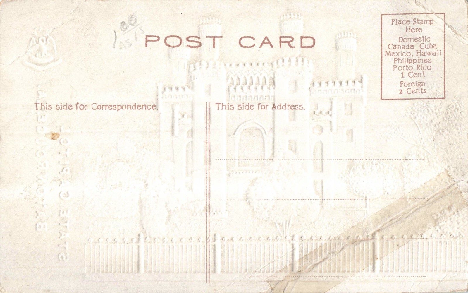 Postcard State Capitol Baton Rouge Louisiana Embossed | eBay