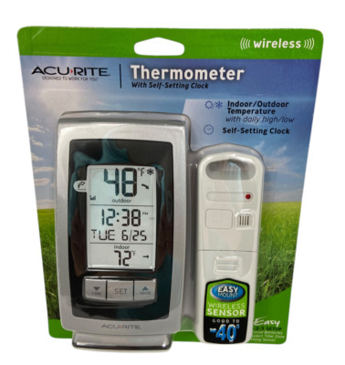 NWT Acu-Rite Digital Thermometer Indoor/Outdoor Wireless 5 AA's (Not ...