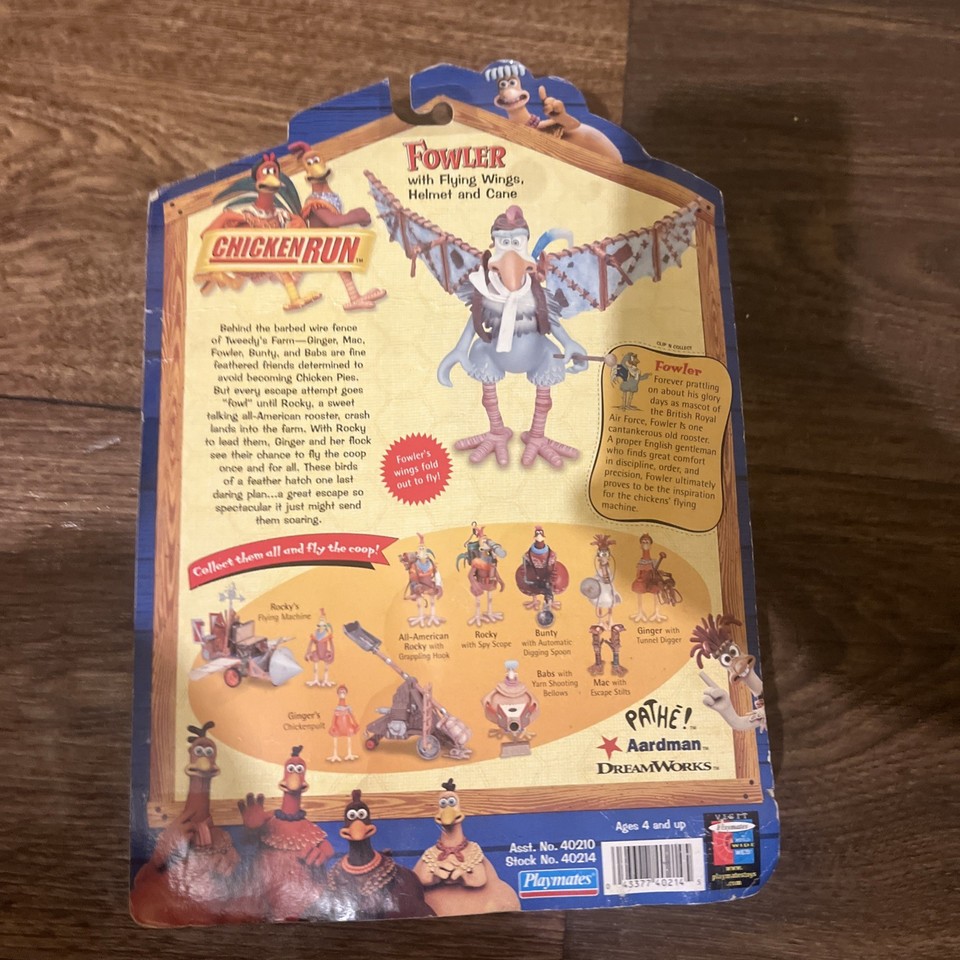 Vintage 2000 Playmates Chicken Run Movie FOWLER Action Figure Sealed ...