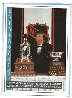 1992 O-Pee-Chee hockey box bottom Patrick Roy | eBay