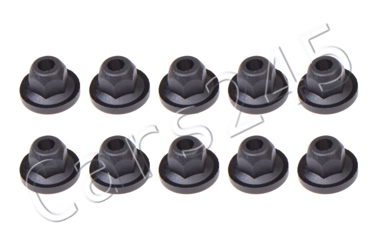 Genuine Body Trim Plastic Nut 10 Pcs MERCEDES A124 C123 C124 C126 ...