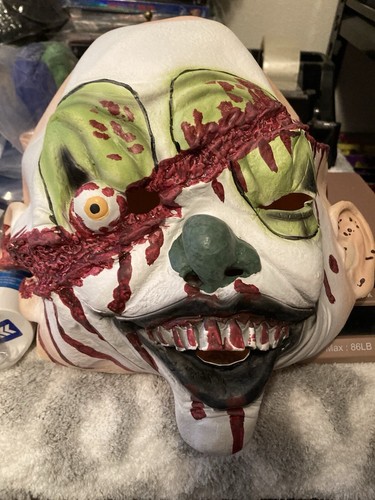 Clown Mask Halloween Scary Horror Face Creepy Zombie Latex Masks ...