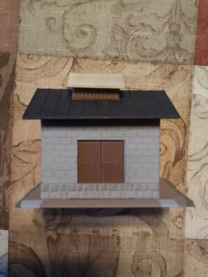ho scale small freight station custom painted and weathered | eBay