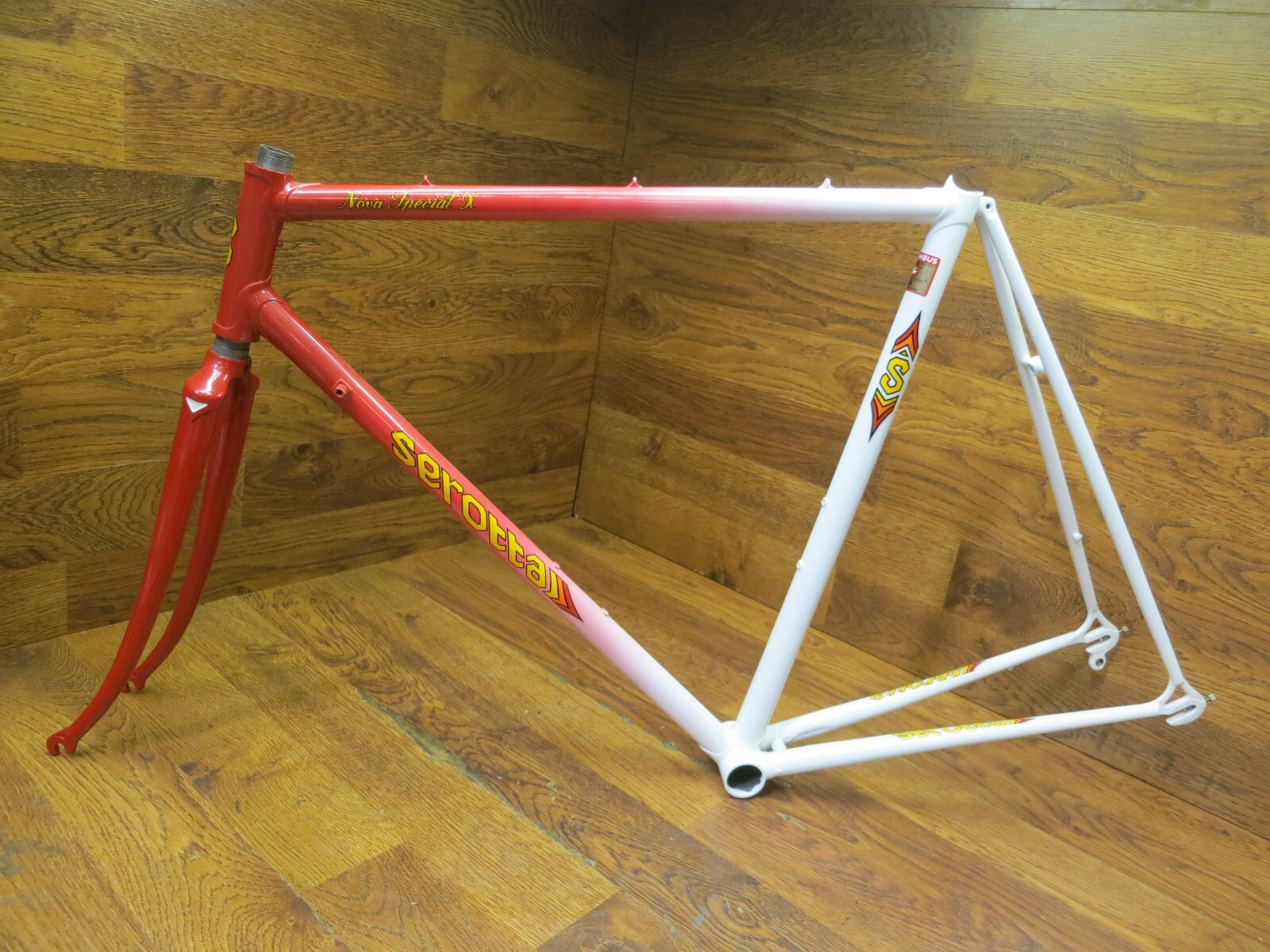 VINTAGE SEROTTA NOVA SPECIAL X COLUMBUS SLX STEEL LUGGED BIKE FRAME SET ...