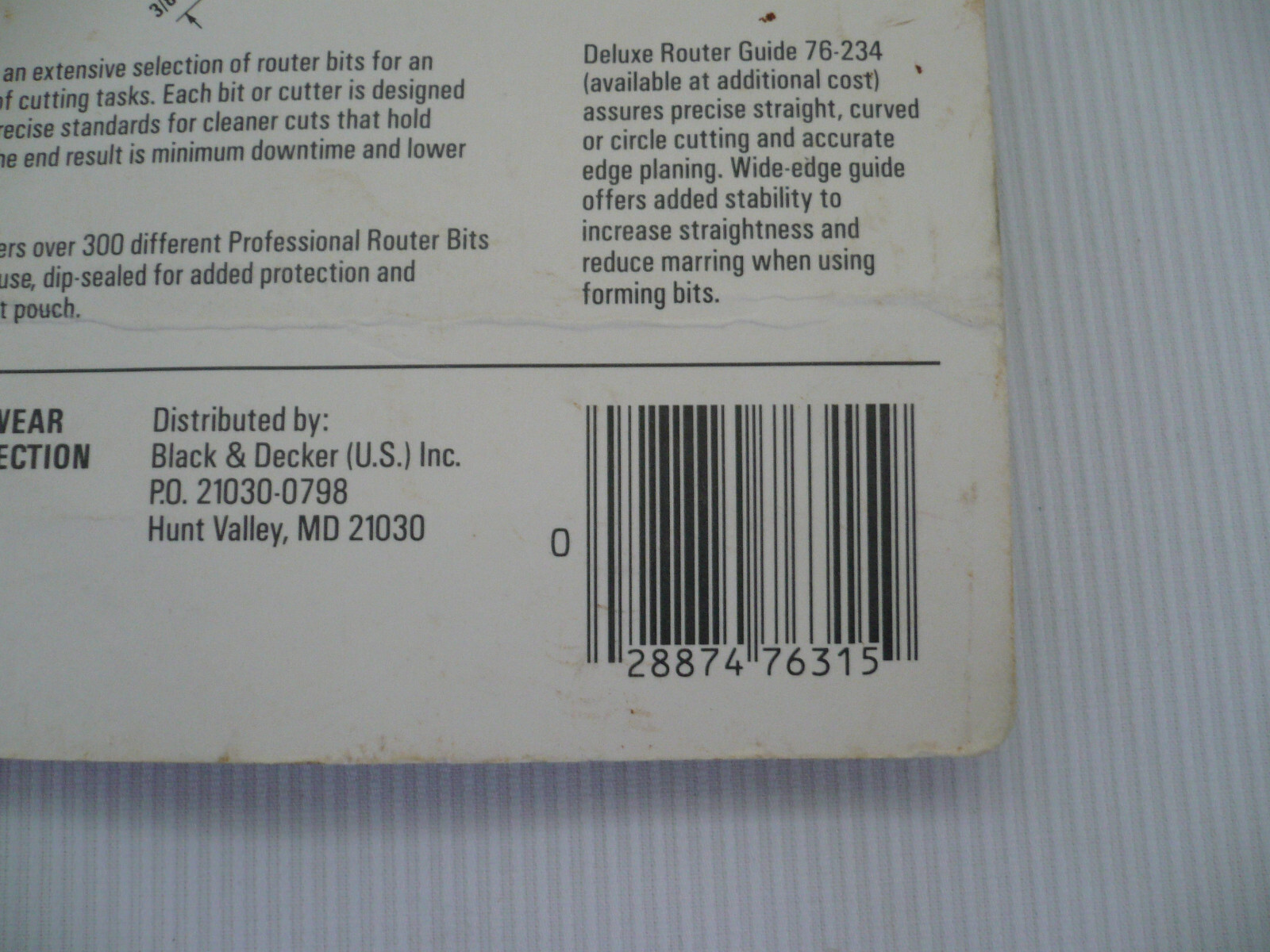 Black & Decker ¼” Shank Bits 5-Piece Router Bit Set w/Case NOS | eBay