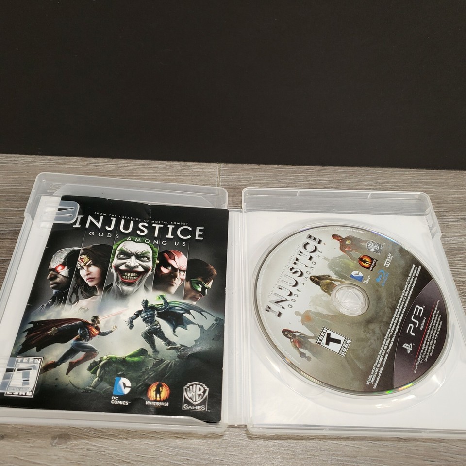 SONY PLAYSTATION 3 PS3 VIDEO GAME TESTED COMPLETE INJUSTICE GODS AMONG ...