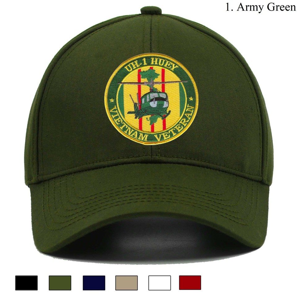Embroidered Hat UH-1 Huey Vietnam Veteran, Veteran Cap, Trucker Hat ...