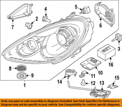 PORSCHE OEM 2014 Cayenne Headlamp Components-Control Module 95861838110 ...