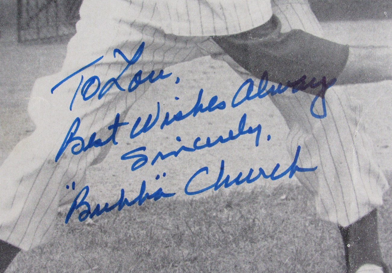 "Bubba" Church Autographed 8x11 Baseball Magazine Insert Photo Phillies ...