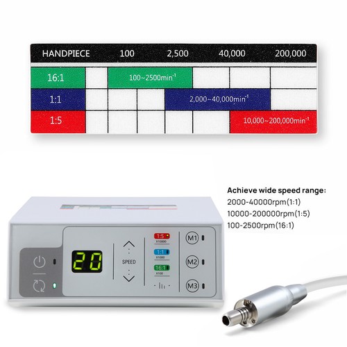 Dental Lab Brushless Electric Micro Motor Smart Touch Screen w/ E-Type ...