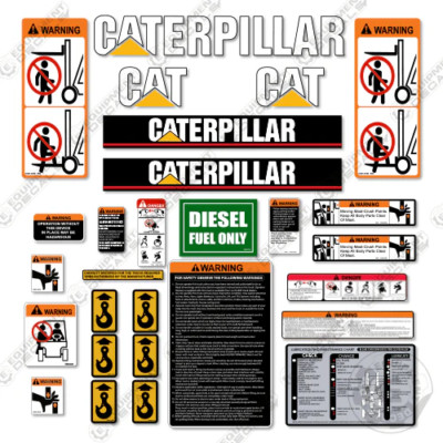 Fits Caterpillar GC18 Decal Kit Forklift Safety - With Warning Stickers ...