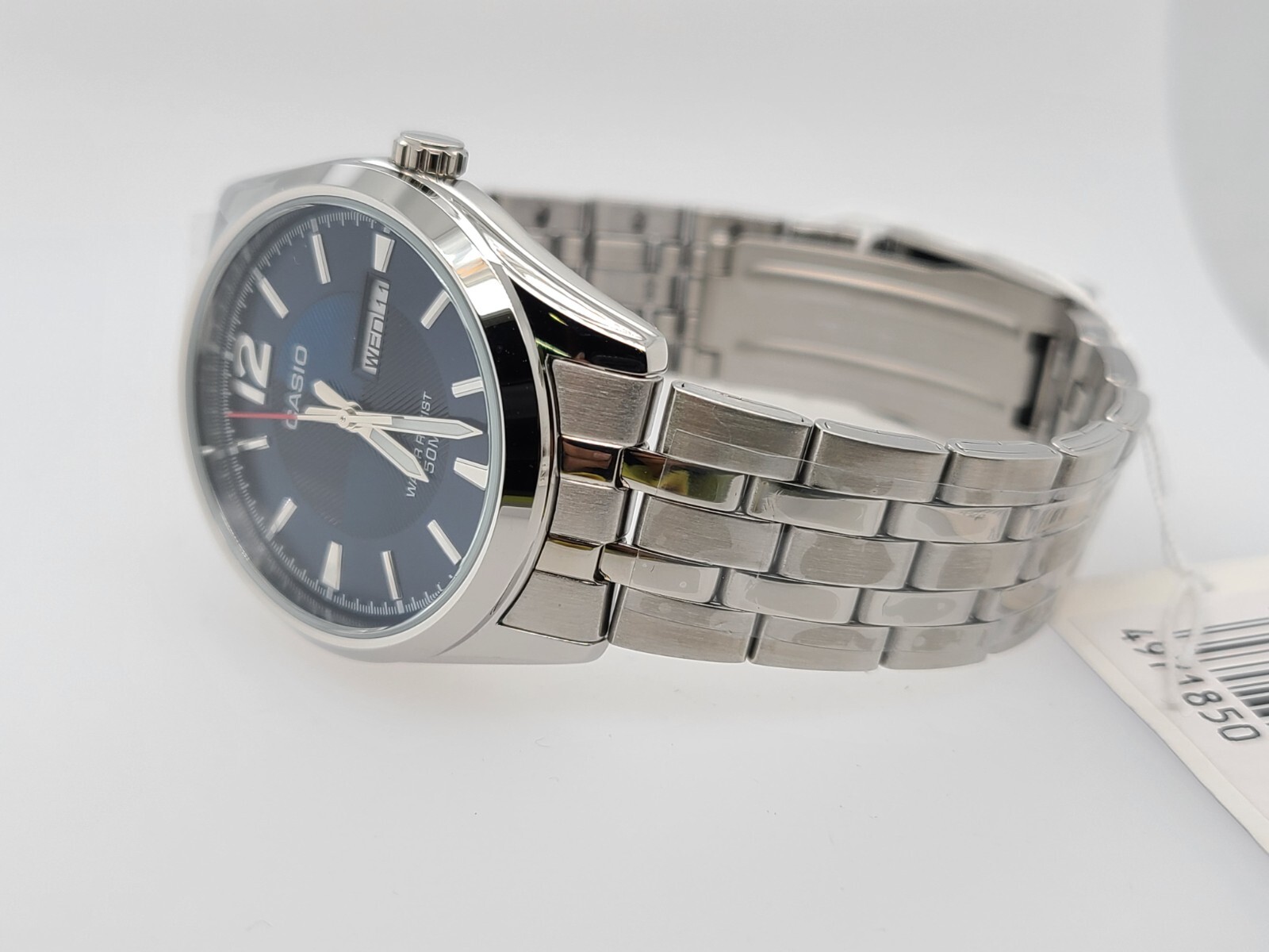 Casio Original MTP-1335D-2A Analog Mens Watch Silver Stainless Steel ...