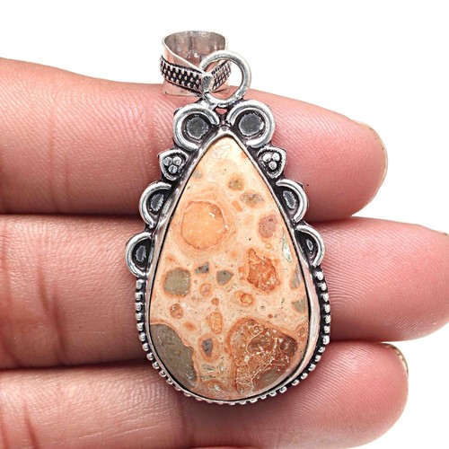 Pendant Bird Eye Jasper Gemstone Handicraft Valentine'Day Silver ...