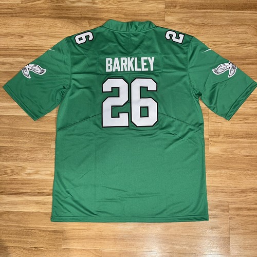 Philadelphia Eagles Saquon Barkley Large Green Jersey Stitched Throwback | eBay
