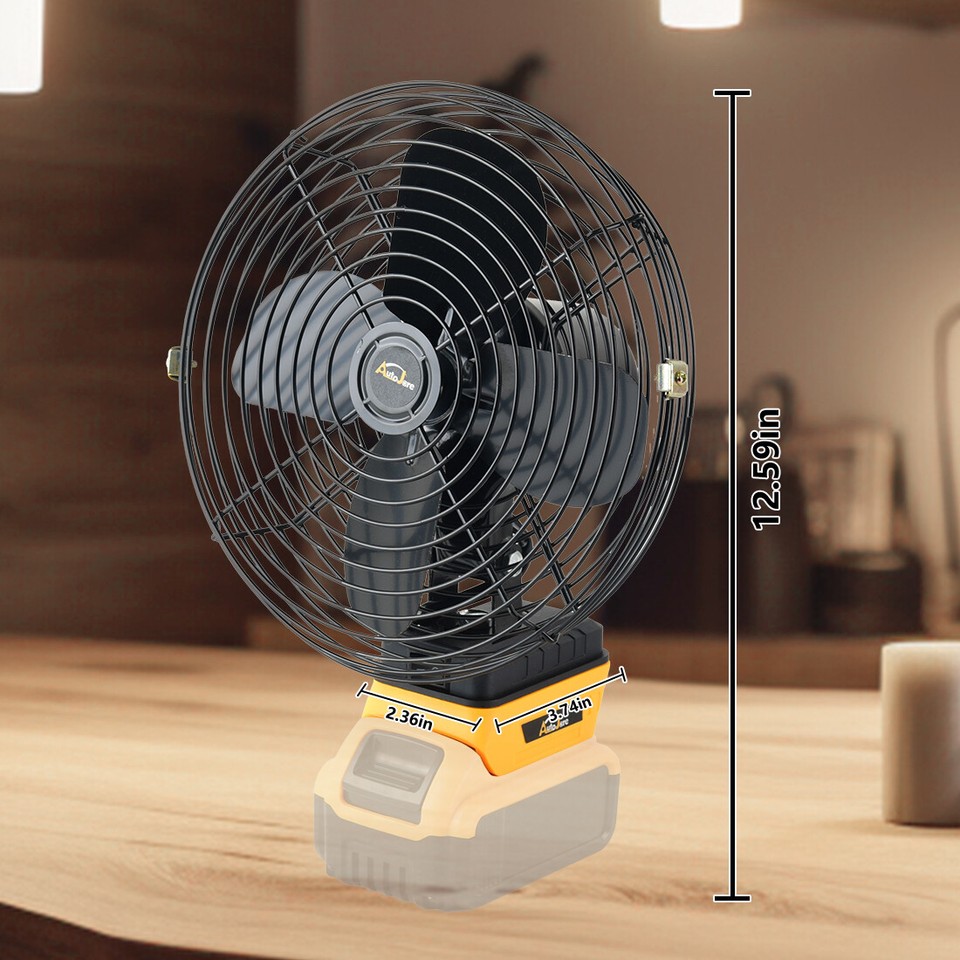 Jobsite Fan for Dewalt 20V Li-ion Battery Cordless Heavy-Duty Steel ...