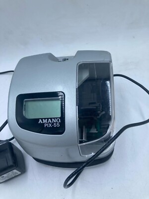Electronic Punch Time Clock Amano PIX-55 Atomic Employee Machine With ...
