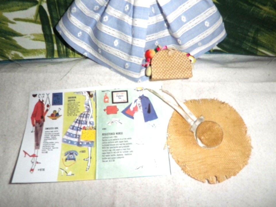 NO DOLL~1959 MATTEL BARBIE #969 SUBURBAN SHOPPER "R" LABEL 3pcs, #45 | eBay